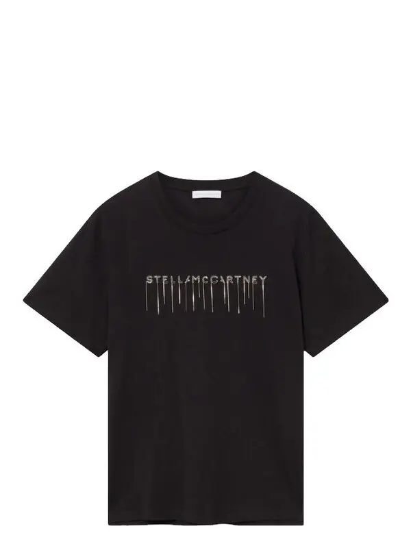 Stella McCartney Embroidered Logo T-shirt - Black