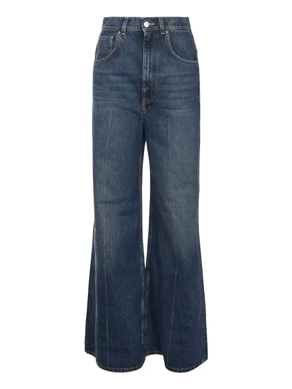 Stella McCartney Wide Leg High-waisted Jeans - Dark Blue