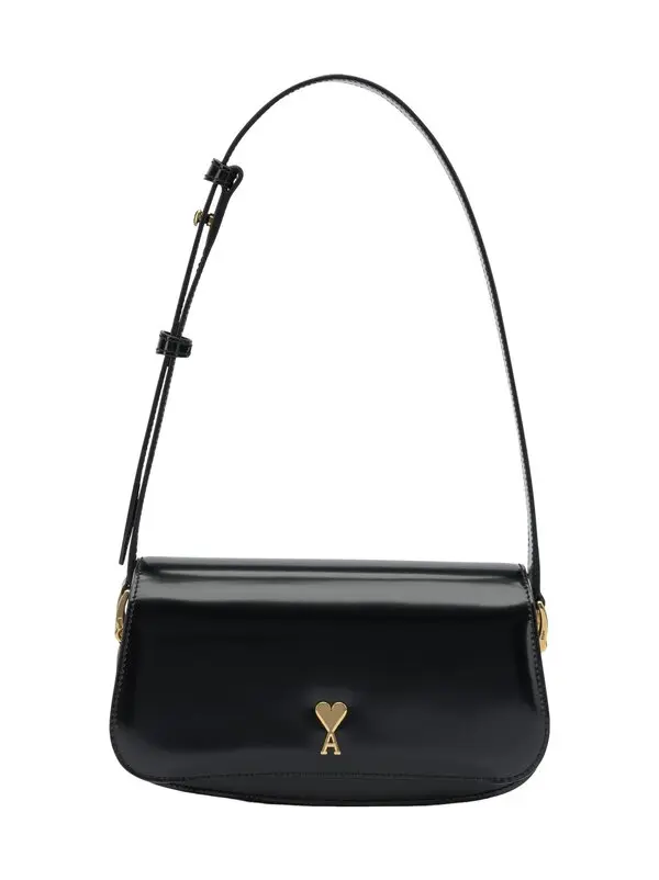 Ami Paris Paris Small Shoulder Bag - Black