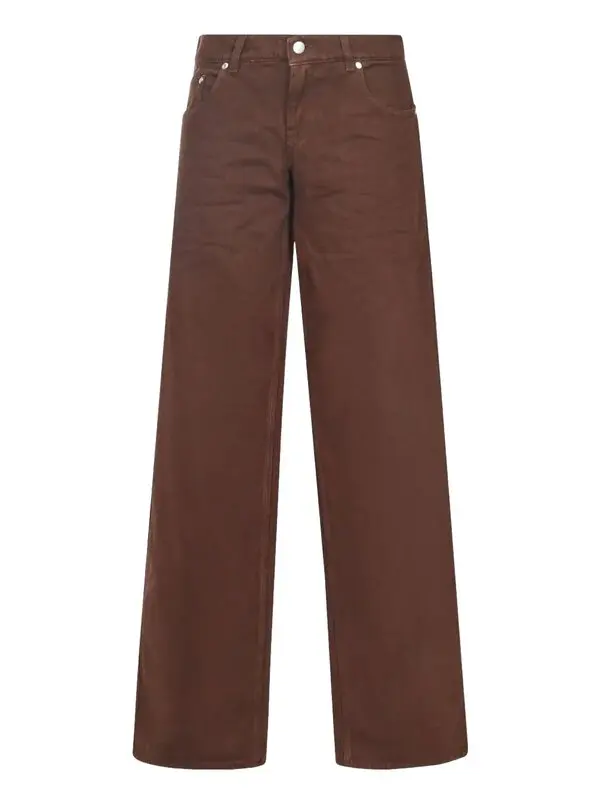Stella McCartney Wide Leg Five-pocket Trousers - Brown Wash