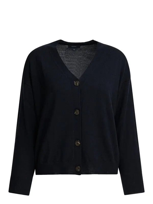 Soeur Merino Wool Cardigan - Blue
