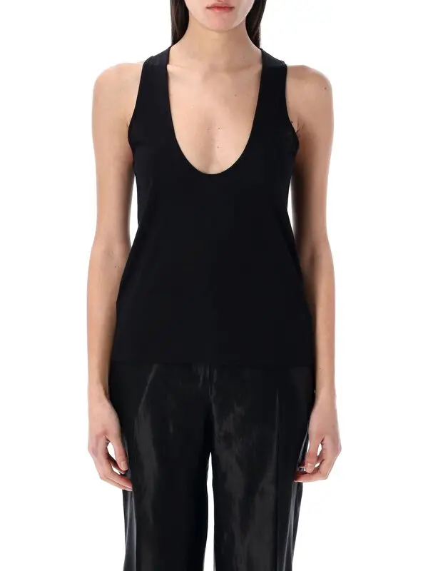 LOULOU Albia Sleeveless Top - Black