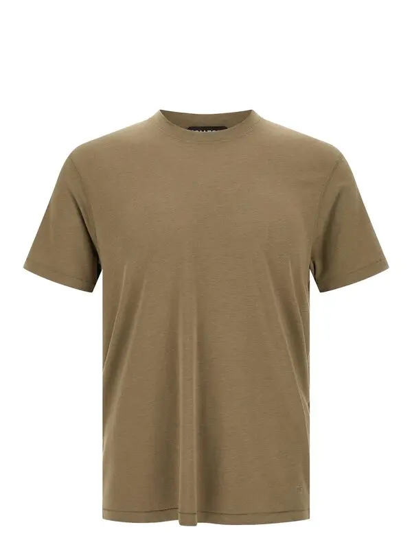 TOM FORD Logo Embroidery T Shirt - Green