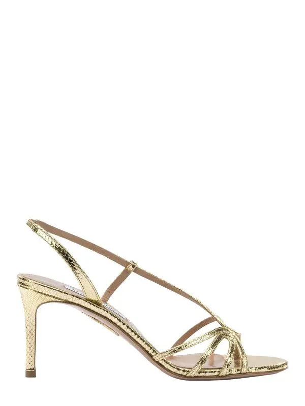 AQUAZZURA Talk To Me 75mm Heeled Sandals - Gold