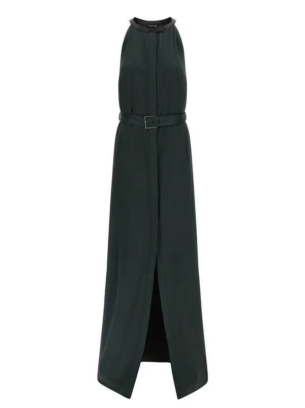 TOM FORD American Neckline Maxi Dress - Green