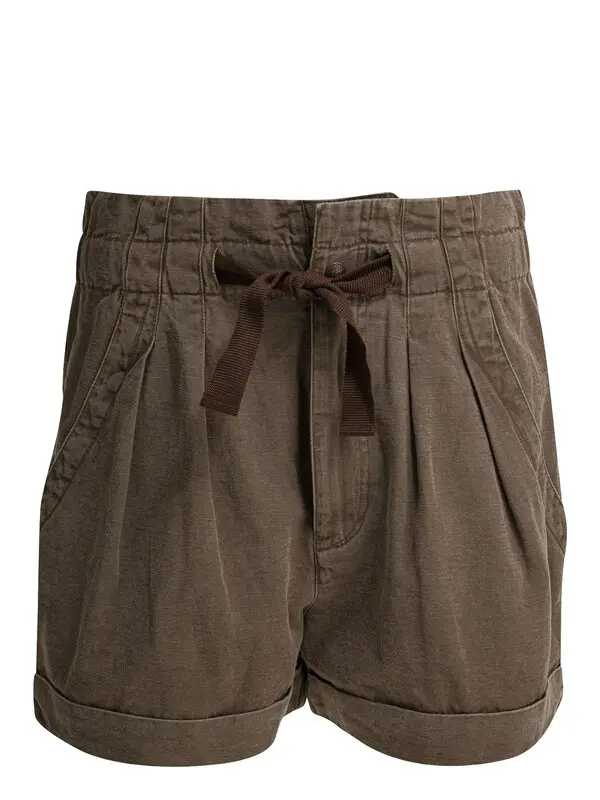 MARANT ETOILE Nirma Cotton-linen Shorts - Brown