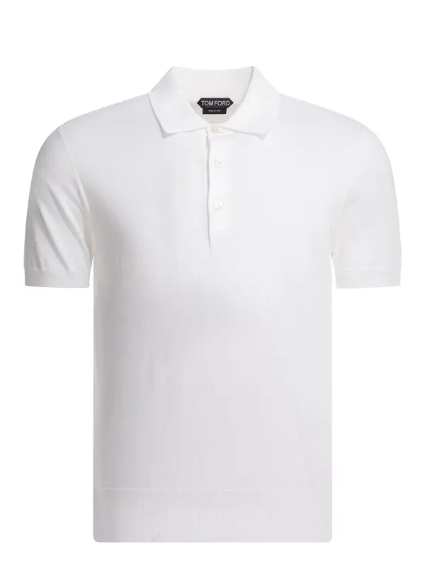 TOM FORD Cotton Knit Polo Shirt - White