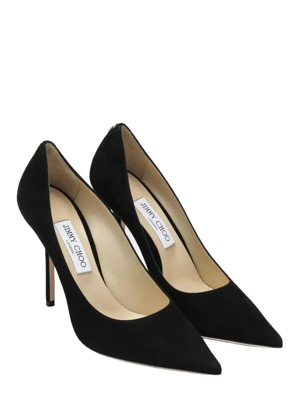 JIMMY CHOO Love 100 Suede Pumps - Black