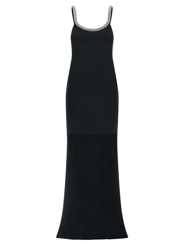 TOM FORD Crêpe Satin Trawl Dress - Black