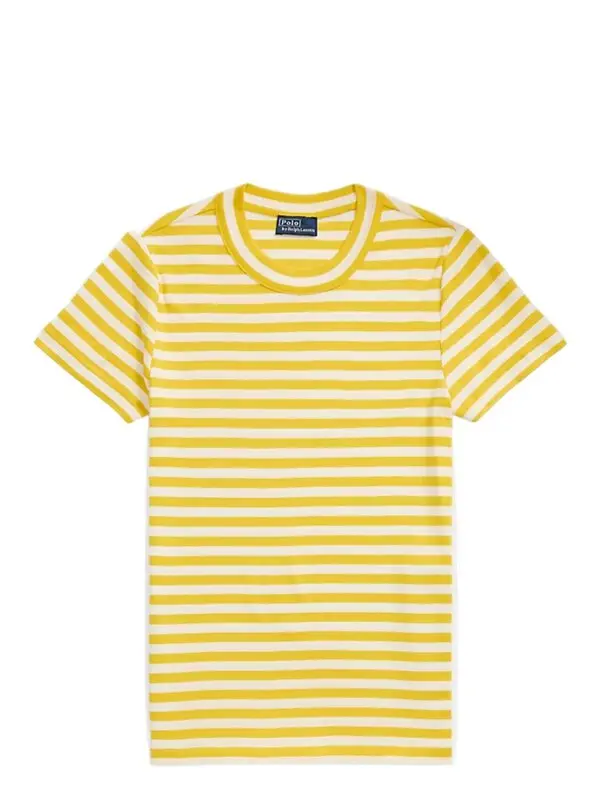 Ralph Lauren Ribbed T-shirt 36/1 Yd Cir 1 X1 - Yellow