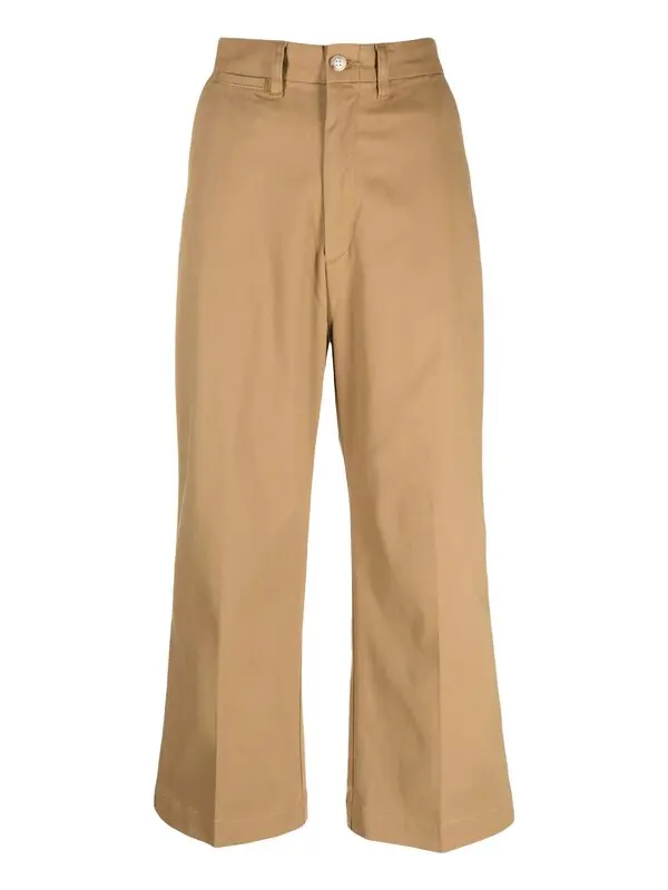 Ralph Lauren High-waisted Cropped Trousers - Montana Khaki