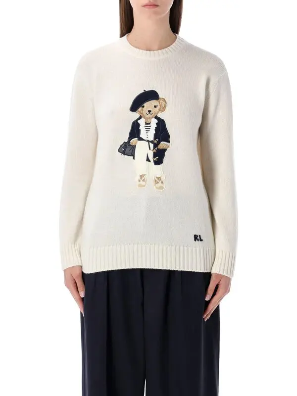 Ralph Lauren Polo Bear Crewneck Sweater - White