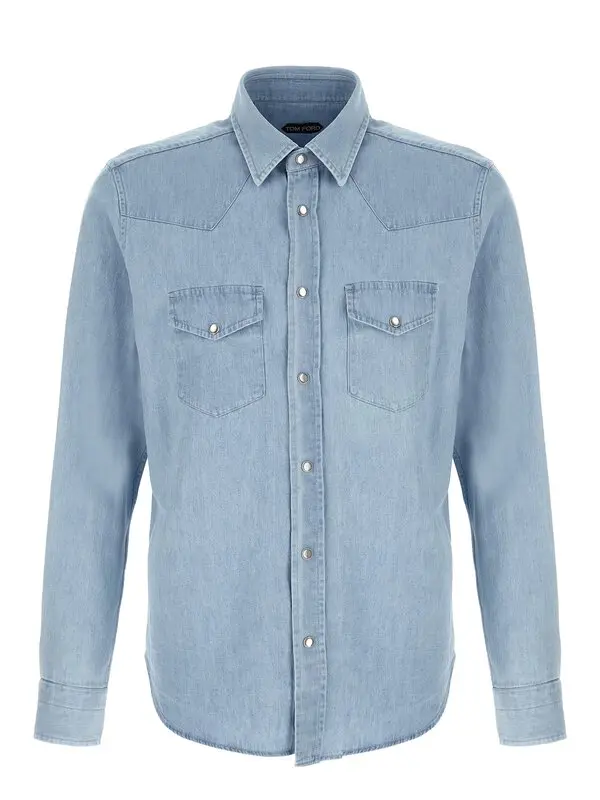 TOM FORD Western' Shirt - Light Blue