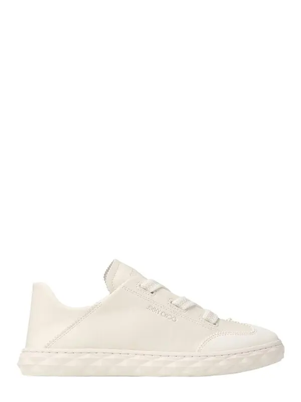 JIMMY CHOO Diamond Light Leather Sneakers - White