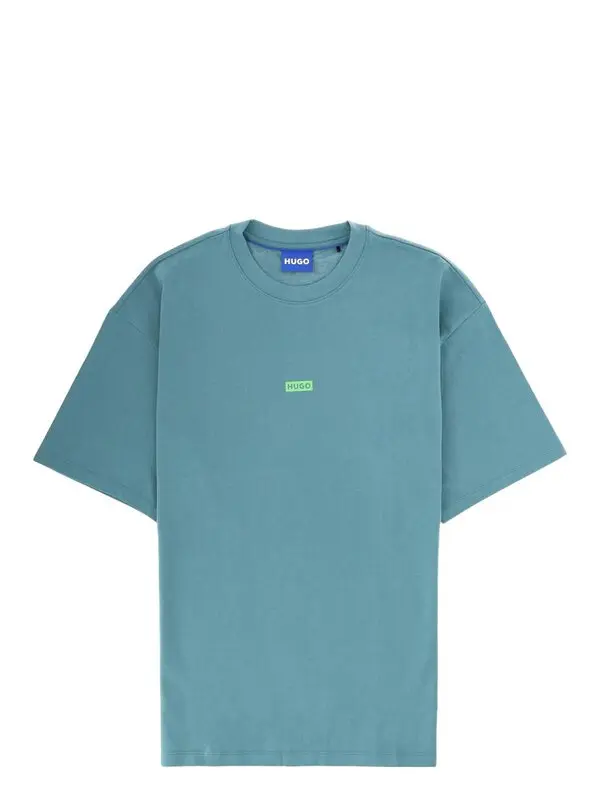 Hugo T Shirt With Logo - Green