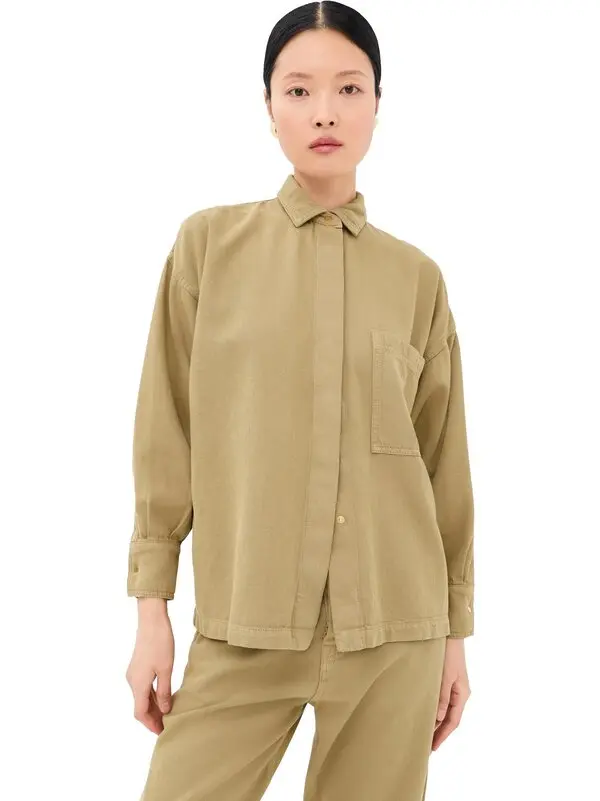 DARKPARK Jenny Tencel Denim Boxy Shirt - Sand