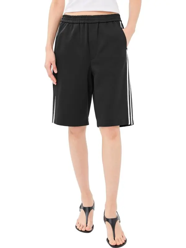 Tibi Active Knit Shorts - Black