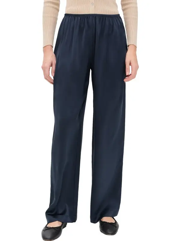 Donni. Silk Pants - Navy