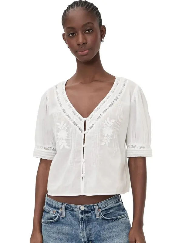 Velvet By Graham & Spencer Mavis Blouse - White