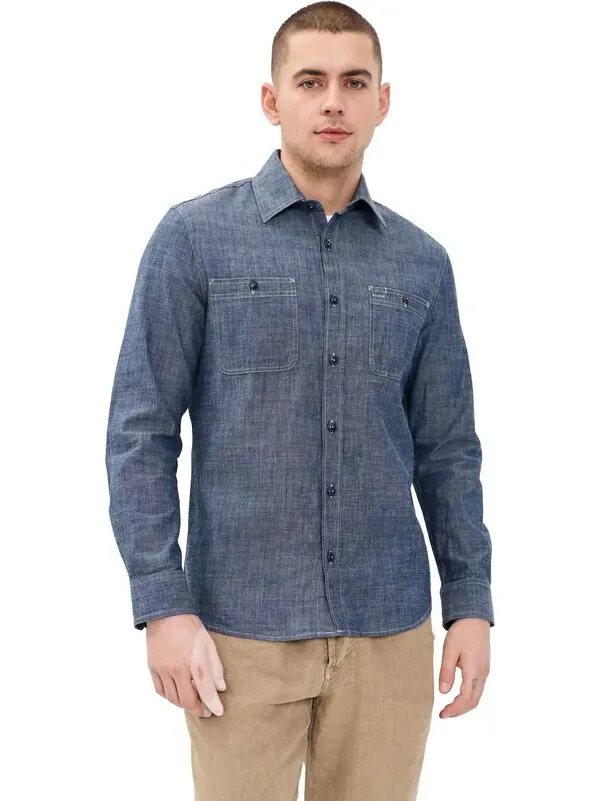 Taylor Stitch The Foundry Shirt - Rinsed Indigo Chambray
