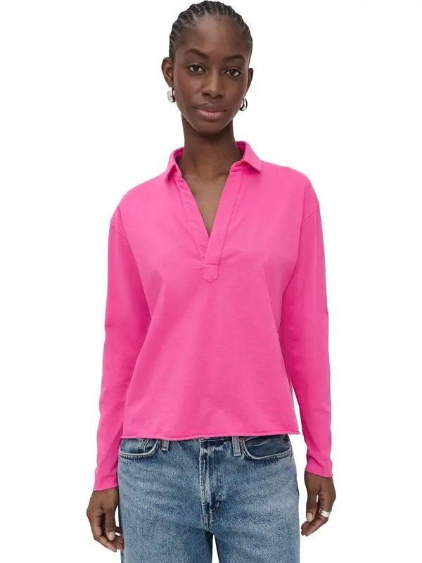 Frank & Eileen Popover Henley Top - Lotus