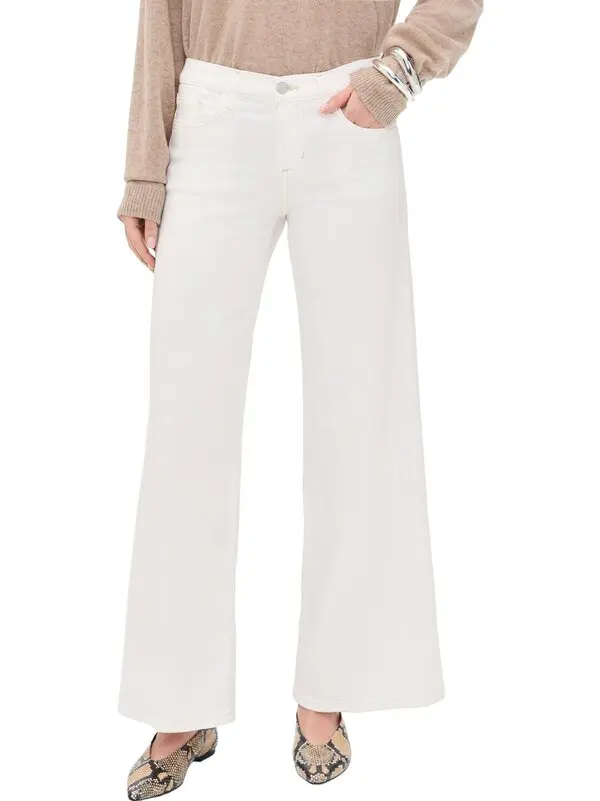 Joe's Jeans The Lou Lou Low Rise Wide Leg Petite Jeans - White