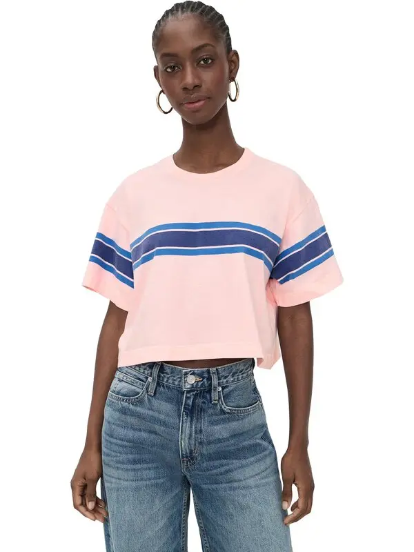 STATE & LAKE Striped Tee - Pink