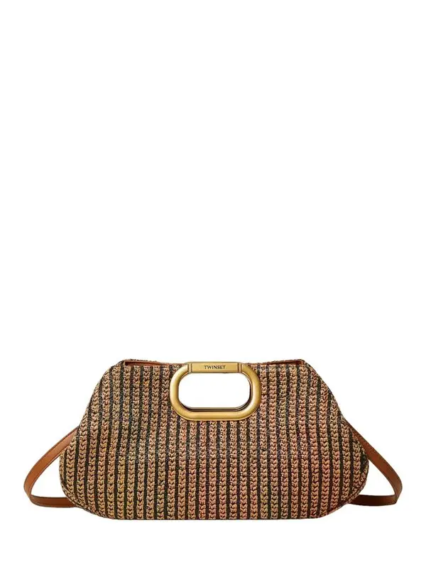TWINSET Woven Top Handle Bag - Brown