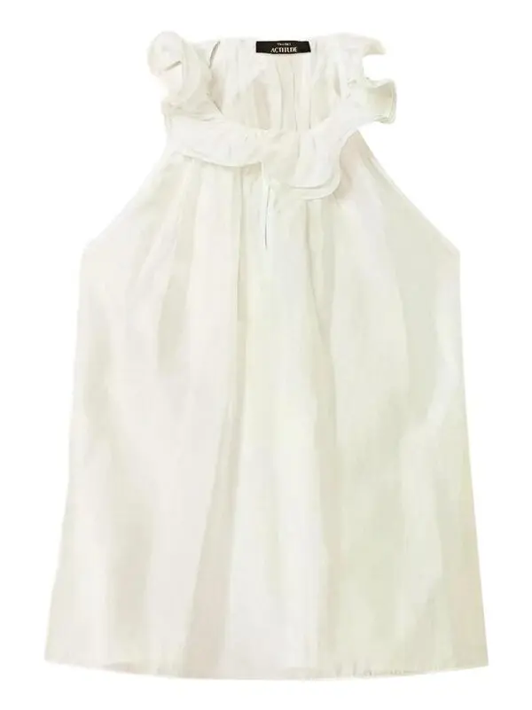 TWINSET Ruffled Voile Top - White