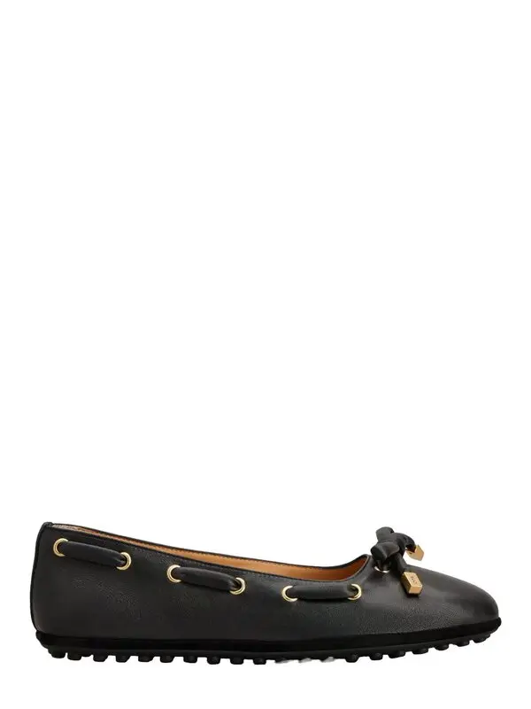 TOD'S Bow-detail Ballet Flats - Black