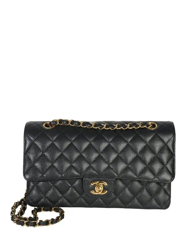 Chanel Quilted Caviar Classic Double Flap Bag - Black