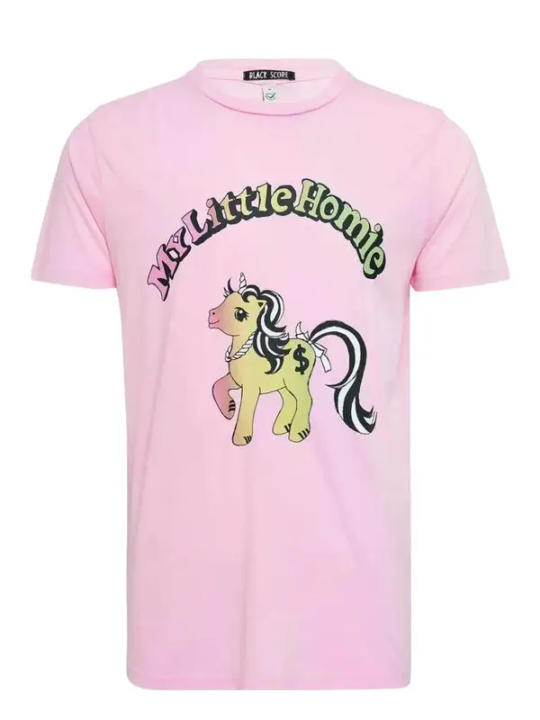 BLACK SCORE Graphic-print T-shirt - Pink