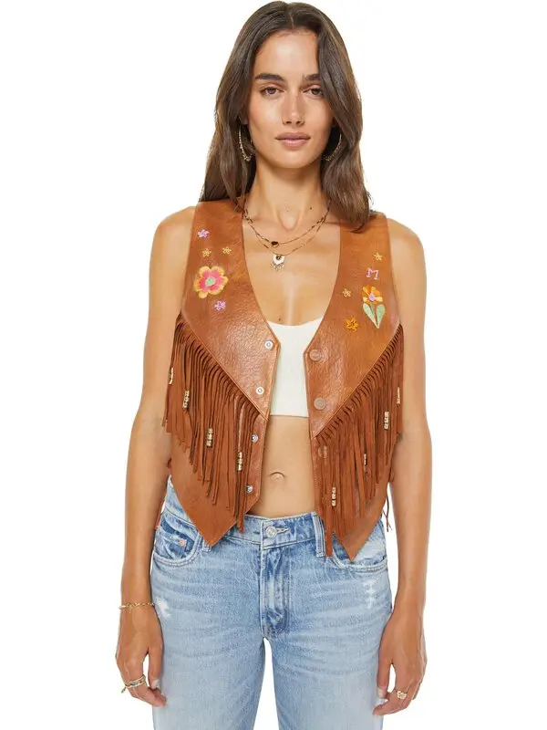 MOTHER The Free Spirit Spread Your Wings Vest - Brown
