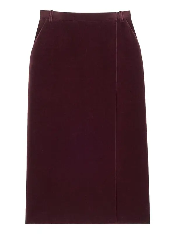 Saint Laurent Pencil Skirt - Red
