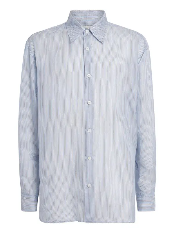 Dries Van Noten Cotton Stripe Shirt - Blue