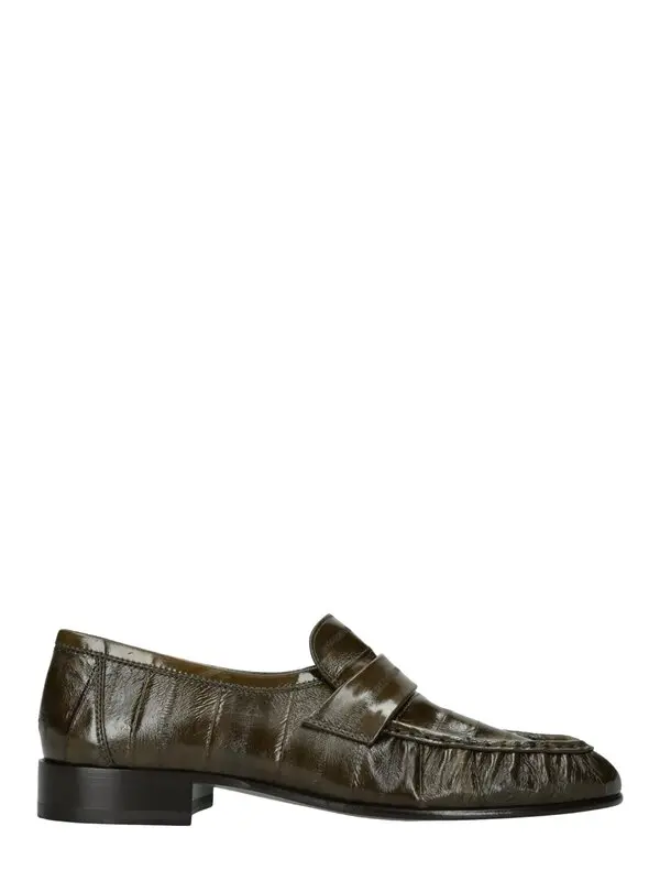 THE ROW Soft Eel Loafers - Green