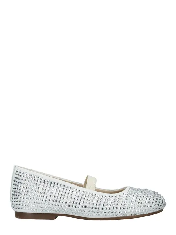 BABYWALKER Crystal-embellished Mary Janes - White