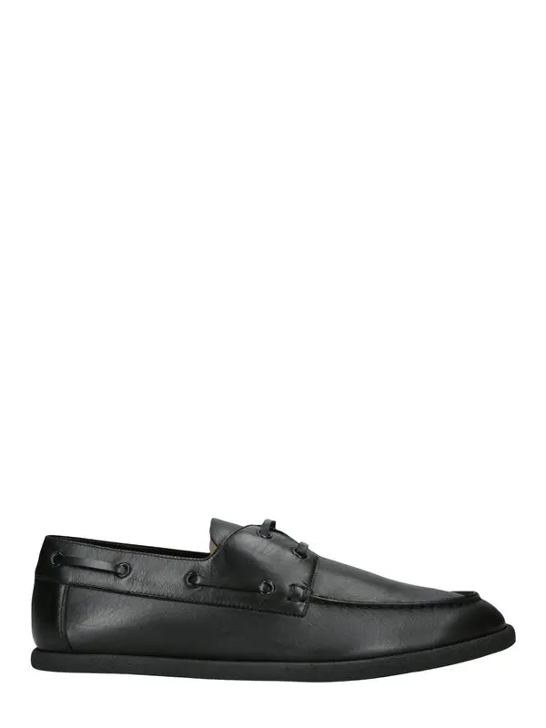 THE ROW Novus Leather Loafers - Black
