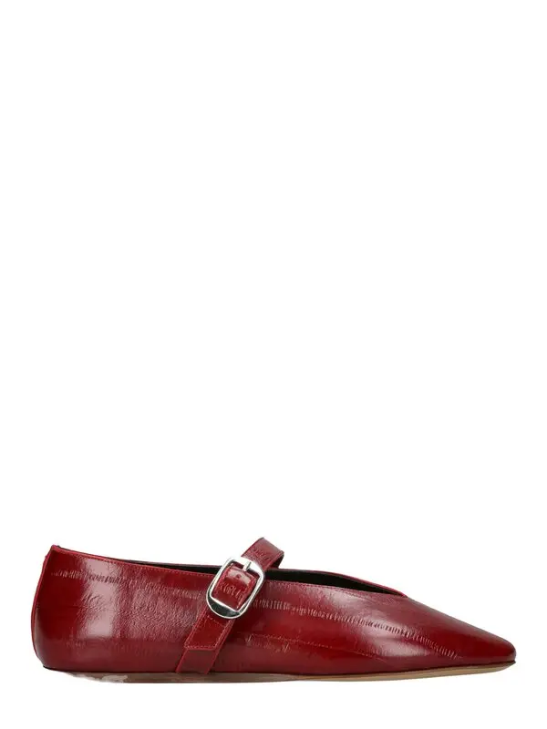 Le Monde Beryl Patent Leather Stella Flats - Red