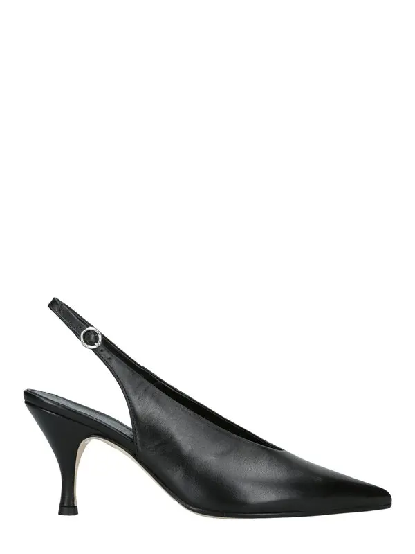 AeydĒ Leather Carla Slingback Pumps 75 - Black