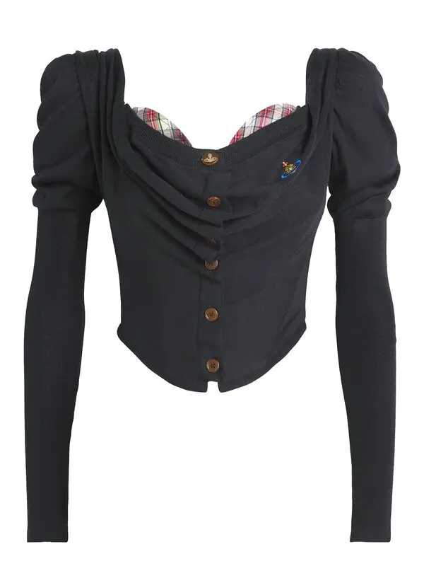 VIVIENNE WESTWOOD Bea Corset Cardigan - Black