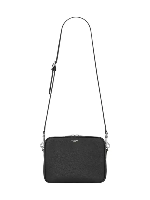 Saint Laurent Leather Camera Cross-body Bag - Black