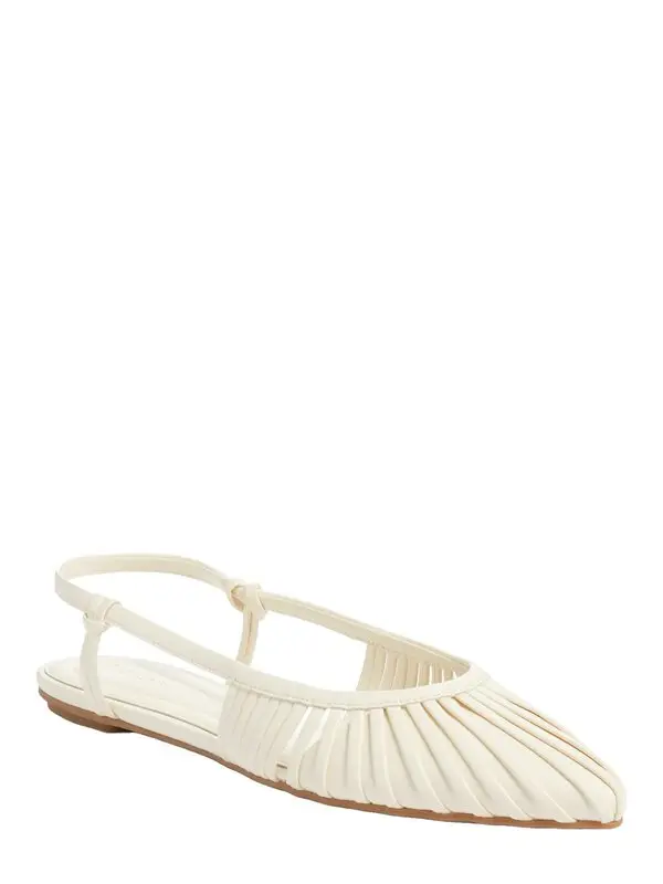 OPEN EDIT Kaira Woven Slingback Flat - Ivory Egret