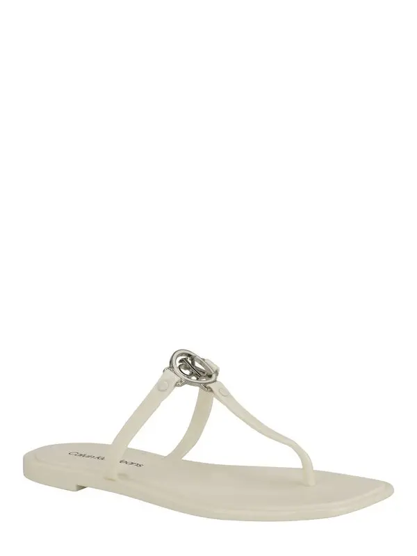 Calvin Klein Elliye Strappy Sandals - White