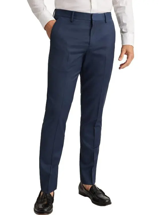 Bonobos Jetsetter Slim Fit Stretch Wool Dress Pants - Light Navy