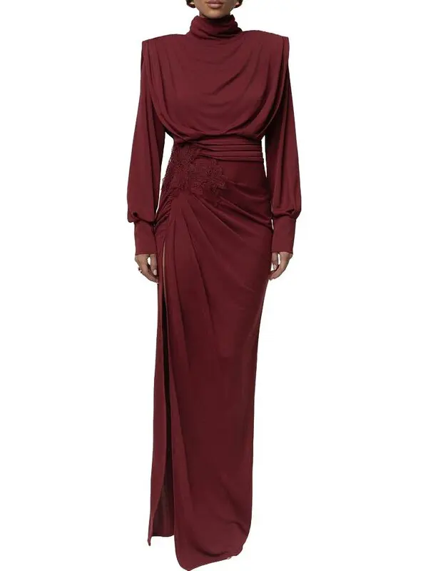 JLUXLABEL Radiance Long Sleeve Gown - Red