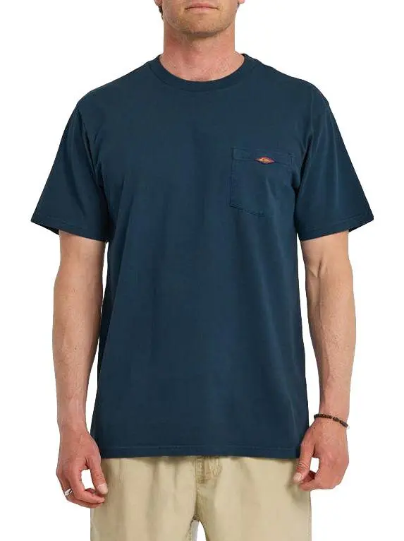 Quiksilver Saltwater Cotton Pocket T-shirt - Dark Denim