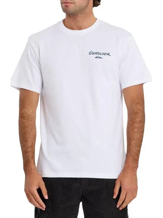 Quiksilver Pipe Dream Cotton Graphic T-shirt - White