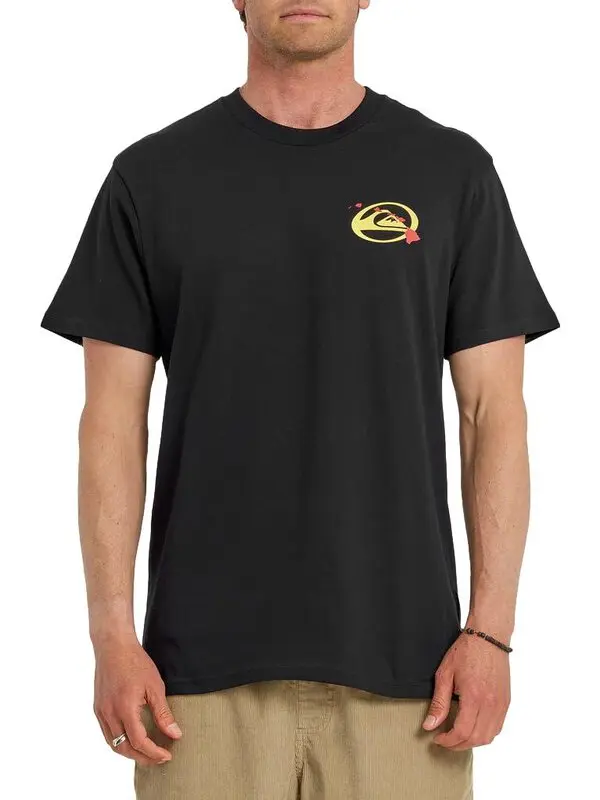 Quiksilver Hi Quiki Islands Cotton Graphic T-shirt - Black