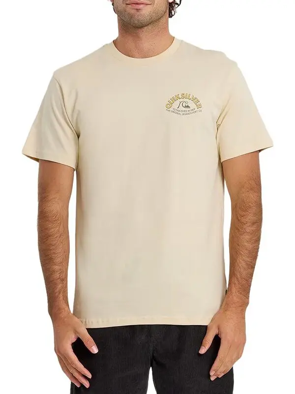 Quiksilver Bubble Arch Cotton Graphic T-shirt - Bone White